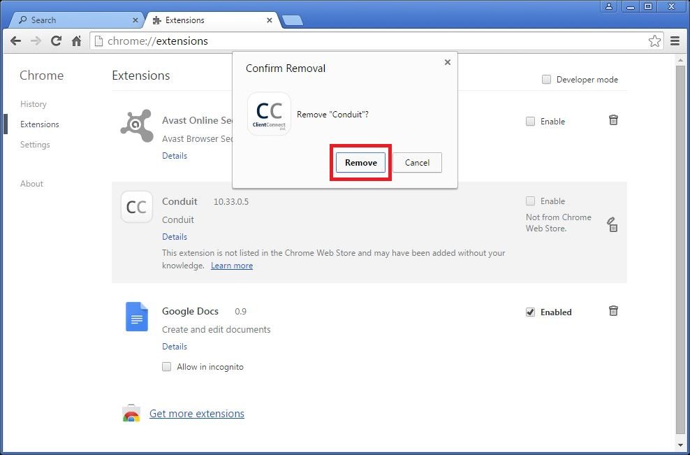 Remove Conduit Toolbar | Easy How-to Guide