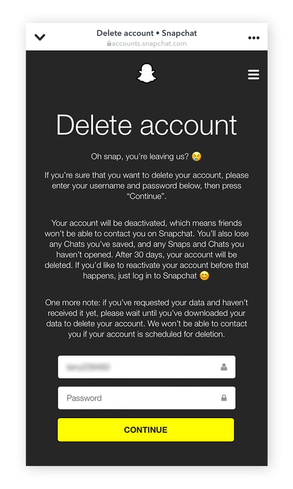 How to Delete or Deactivate Your Snapchat Account
